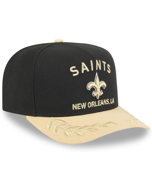 KTZ Black/gold New Orleans Saints 2025 Nfl Draft A-frame 9fifty ...