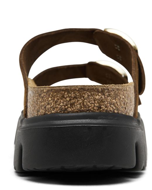 Birkenstock Arizona Platform Suede Leather Sandals From Finish Line in ...