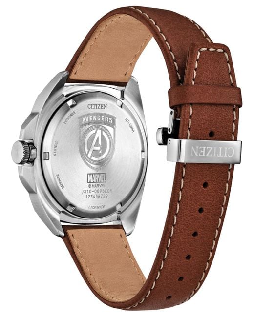 Citizen Eco-drive Marvel Classic Avengers Legacy Leather Strap Watch ...