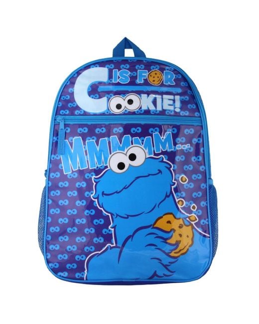 MONSTER JAM Sesame Street Cookie Monster Backpack C Is For Cookie ...