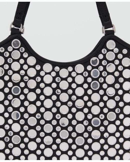 Mango Mirror Detail Mini Bag in White | Lyst