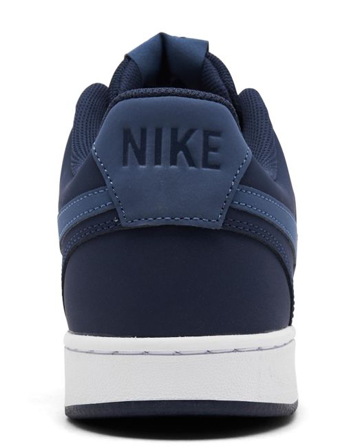 Nike Court Vision Low Nubuck Casual Sneakers From Finish Line in Blue ...