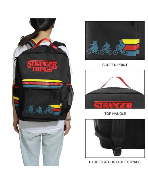 Stranger Things Logo & Silhouettes Black 18.5" Backpack | Lyst