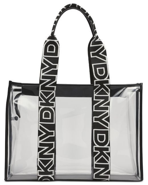 DKNY Arena Large See Through Tote Bag in Black | Lyst