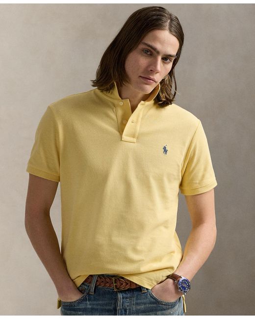 Polo Ralph Lauren Classic-fit Mesh Polo in Natural for Men | Lyst