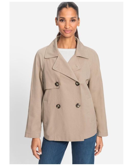 Olsen Cropped Trench in Natural | Lyst
