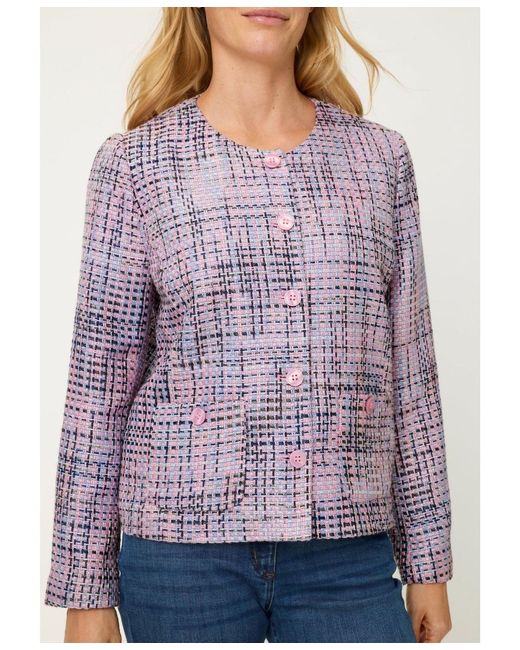 Olsen Tweed Jacket in Purple | Lyst