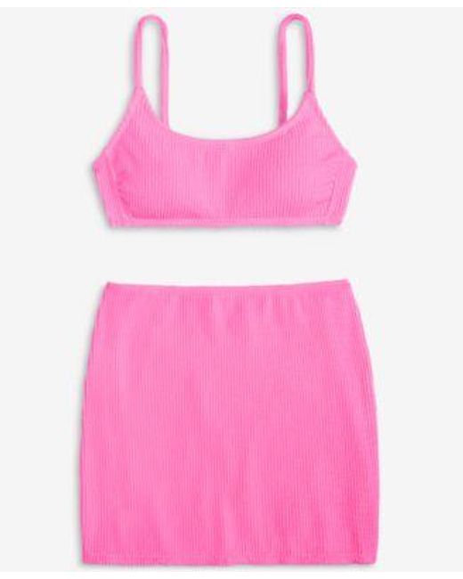 Salt + Cove Salt Cove Rib Scrunch Bralette Bikini Top Cover Up Skirt ...