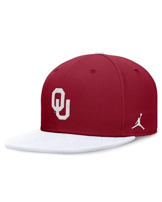 Nike Crimson/white Oklahoma Sooners Team Logo Performance Fitted Hat in Red for Men | Lyst