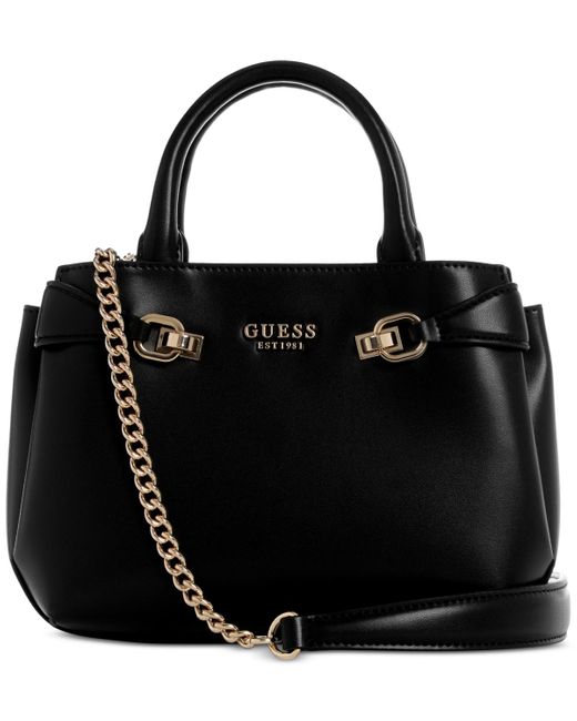 Guess Lorelei Mini Satchel Bag in Black | Lyst