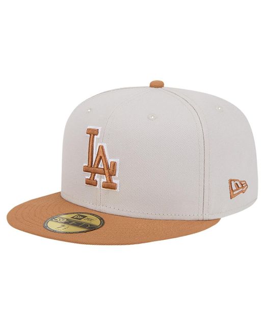 KTZ Khaki/brown Los Angeles Dodgers Two-tone Color Pack 59fifty Fitted ...
