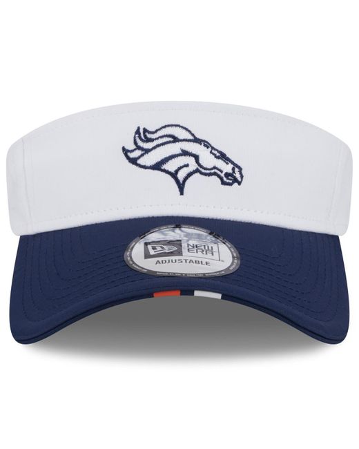 KTZ White/navy Denver Broncos 2025 Nfl Training Camp Adjustable Visor ...