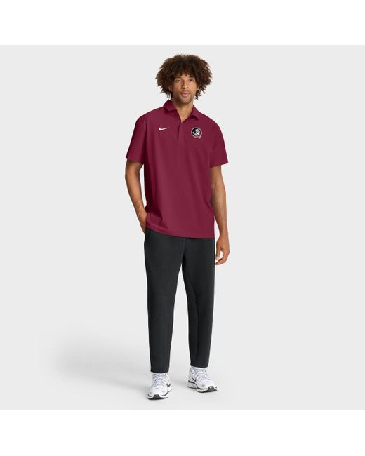 Nike Florida State Seminoles 2025 Coaches Sideline Polo Shirt in Red ...