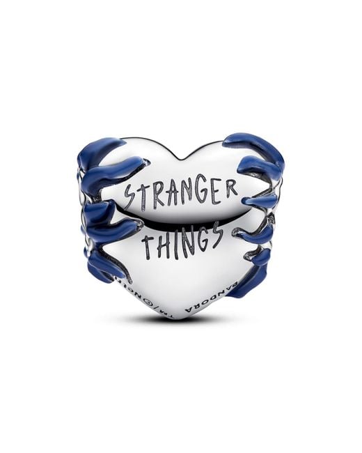 PANDORA Sterling Silver Stranger Things Glow-in-the-dark Heart Charm in ...