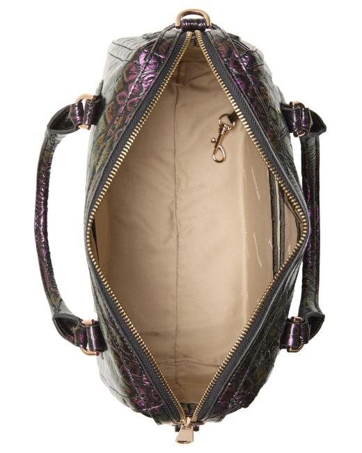 Brahmin Micaela Excelsior Medium Leather Satchel in Purple | Lyst