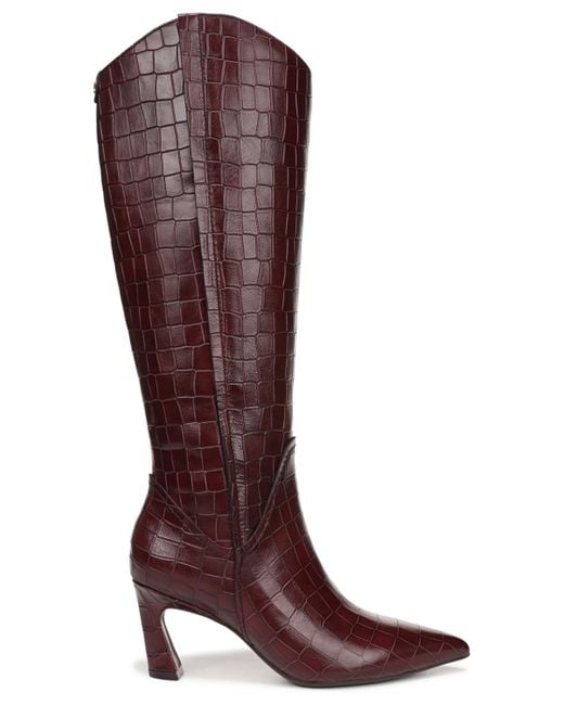Naturalizer Emily Zipper Tall Boots in Red | Lyst