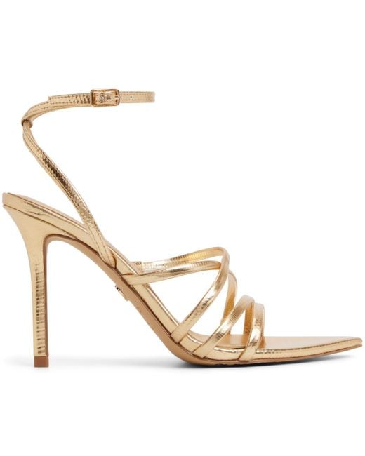 ALDO Solania Strappy Heeled Dress Sandals in Metallic | Lyst