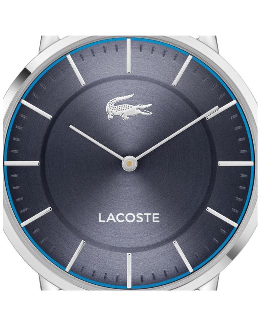 Lacoste Crocorigin Brown Leather Strap Watch in Blue for Men | Lyst