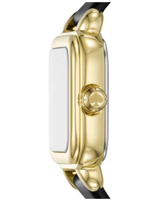 Kate Spade Gracie Square Three-hand Leather Watch in Metallic | Lyst