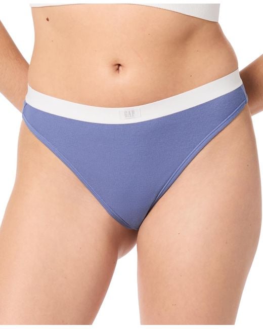Gap Body Logo Comfort Thong Underwear Gpw01083 in Purple | Lyst