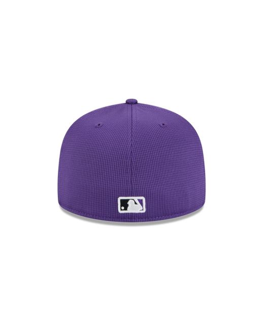 KTZ Colorado Rockies 2025 Spring Training 59fifty Fitted Hat in Purple ...