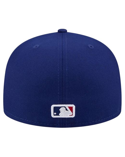 KTZ Texas Rangers Yarn Stitch 59fifty Fitted Hat in Blue for Men | Lyst
