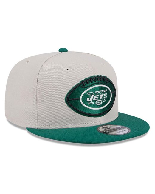 KTZ Stone/green New York Jets 2024 Sideline Historic 9fifty Snapback ...