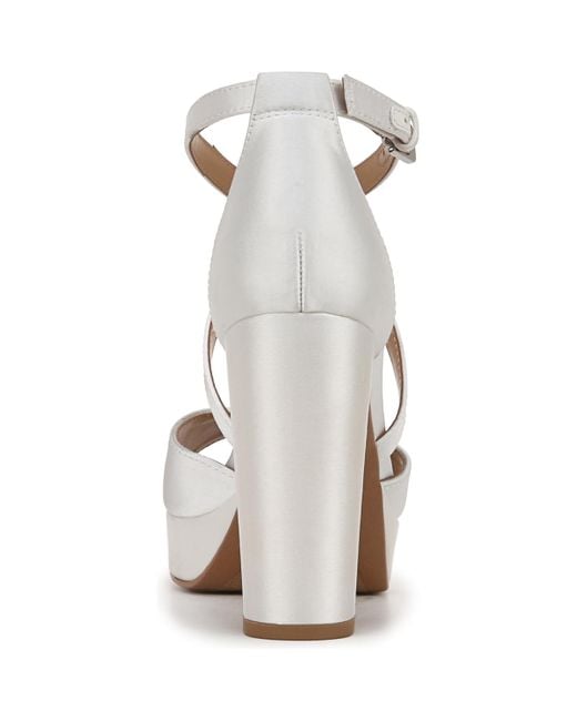 Naturalizer Melody Platform Peep Toe Dress Sandals in Metallic | Lyst