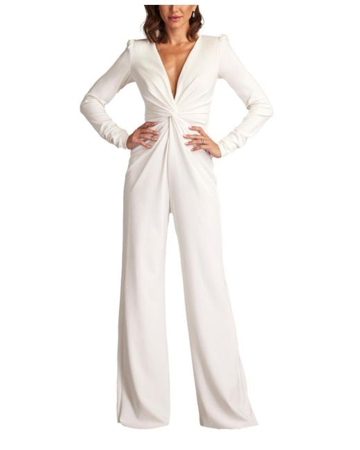 Tadashi Shoji Bates Twist-front Jumpsuit in White | Lyst