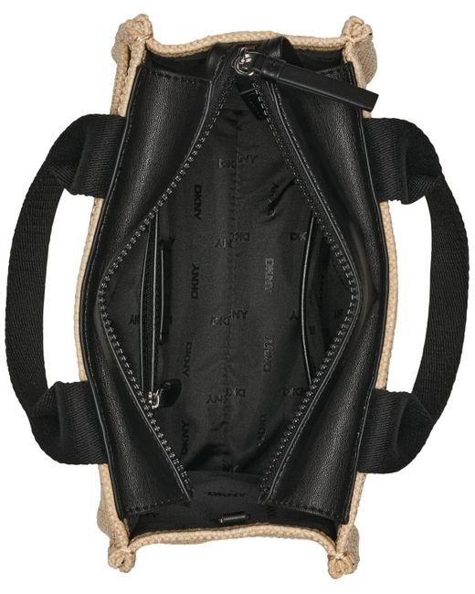 DKNY Hadlee Medium Logo Tote Bag in Black | Lyst