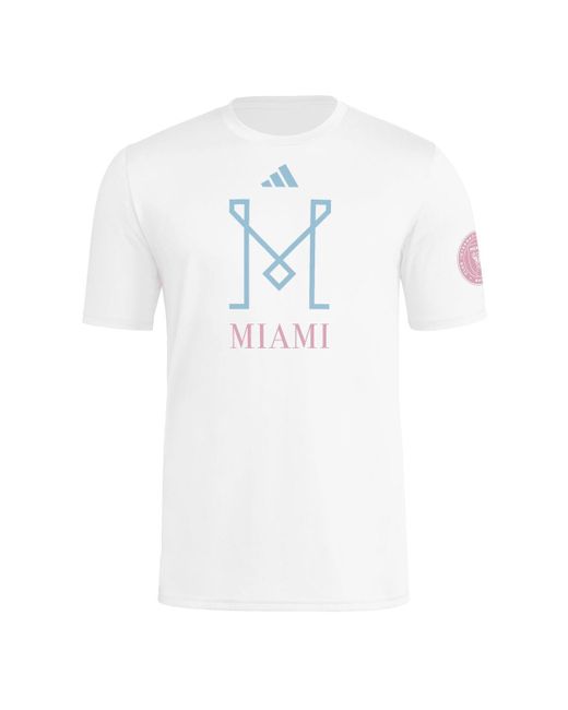 adidas Inter Miami Cf 2025 Archive Collection T-shirt in White for Men ...