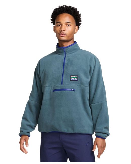 Nike Club Half-zip Fleece Pullover in Blue for Men | Lyst