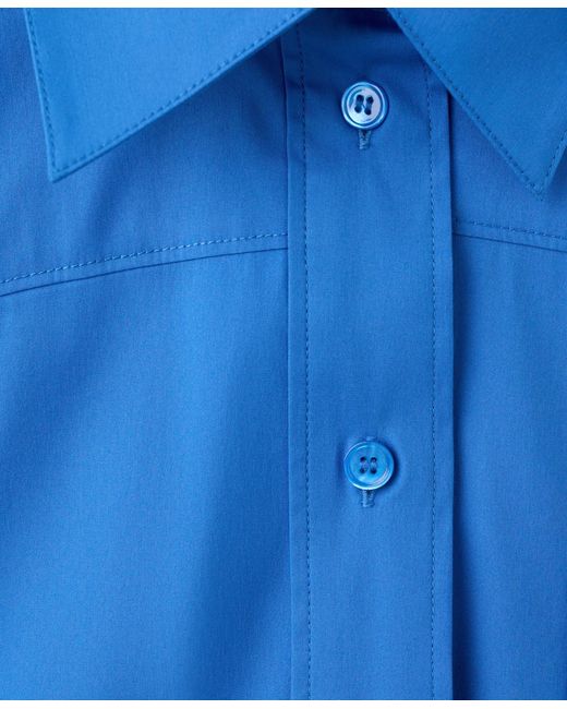 Mango Selection Sleeveless Poplin Shirt in Blue | Lyst