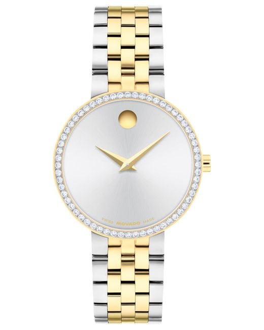 Movado Museum Classic Lab Grown Diamond Swiss Quartz Stainless-steel ...