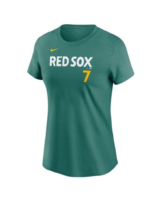 Nike Masataka Yoshida Boston Red Sox 2025 City Connect Fuse Name Number T-shirt in Green | Lyst