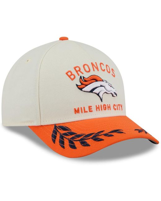 KTZ Cream/orange Denver Broncos 2025 Nfl Draft 9forty A-frame M-crown ...