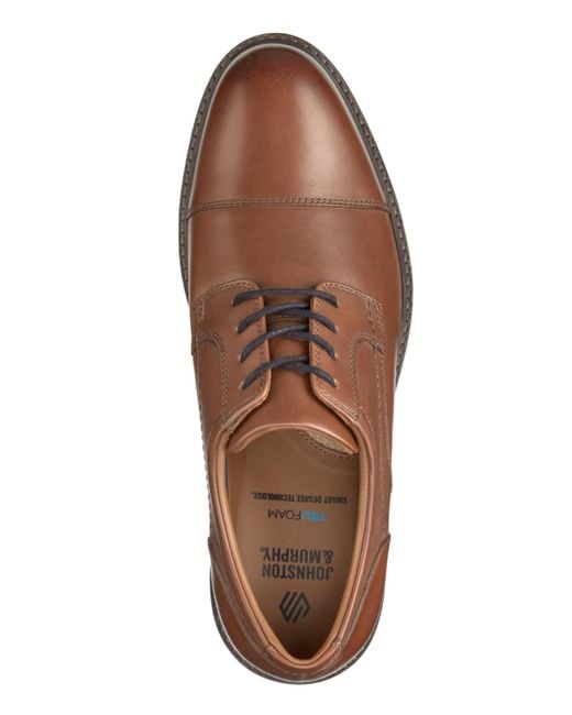 Johnston & Murphy Mason Cap Toe Shoes in Brown for Men | Lyst