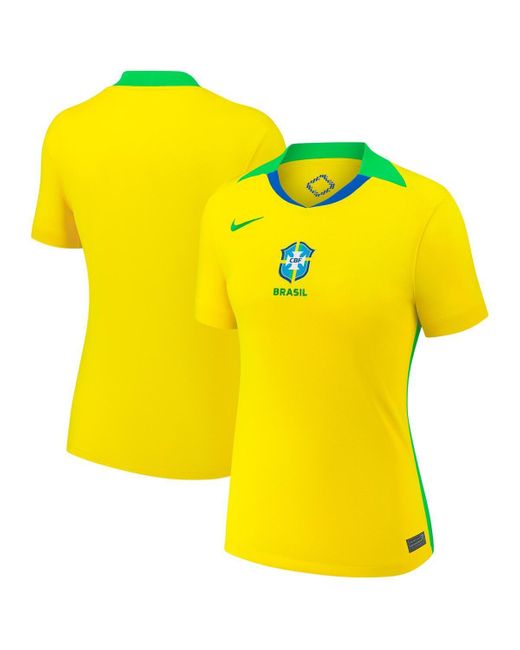 Nike Brazil National Team 2025/26 Home Replica Jersey in Yellow | Lyst