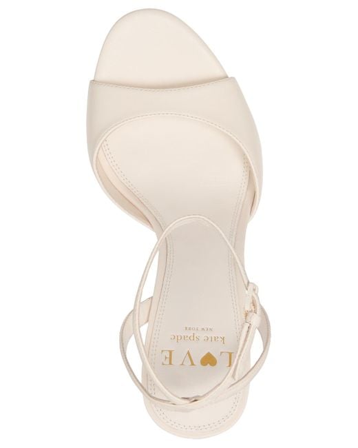 Kate Spade Perfect Pair Heart Heel Dress Sandals in White | Lyst