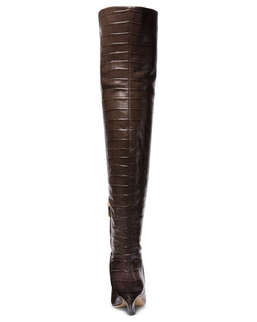 Michael Kors Michael Cosmo Croco-embossed Over-the-knee Boots in Brown ...