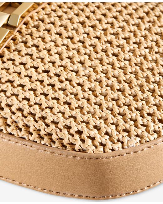 INC International Concepts Quynn Small Straw Crossbody in Natural | Lyst