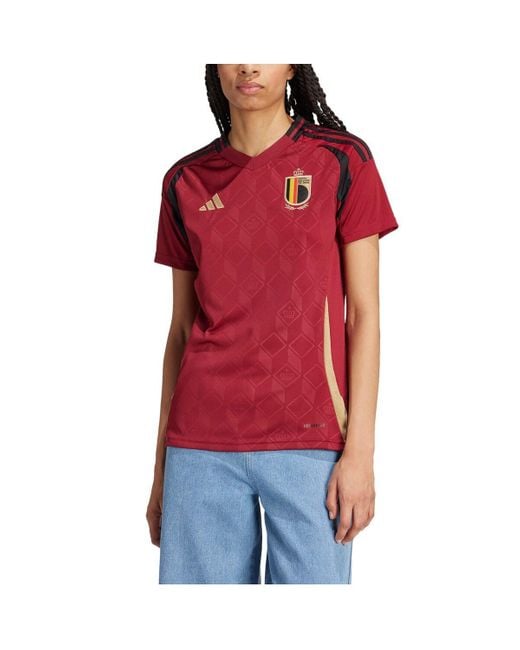 adidas Belgium National Team 2024 Home Replica Jersey in Red | Lyst