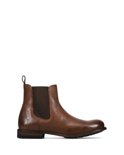 Frye Tyler Flex Chelsea Leather Boots in Brown for Men | Lyst