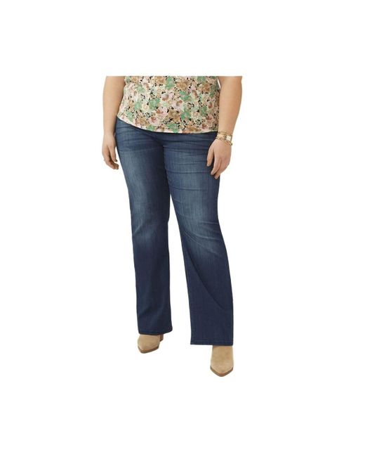 Molly & Isadora Plus Size High Rise Bootcut Jean in Blue | Lyst