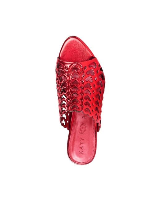 Katy Perry The Laterr Round Toe Dress Sandals in Red | Lyst