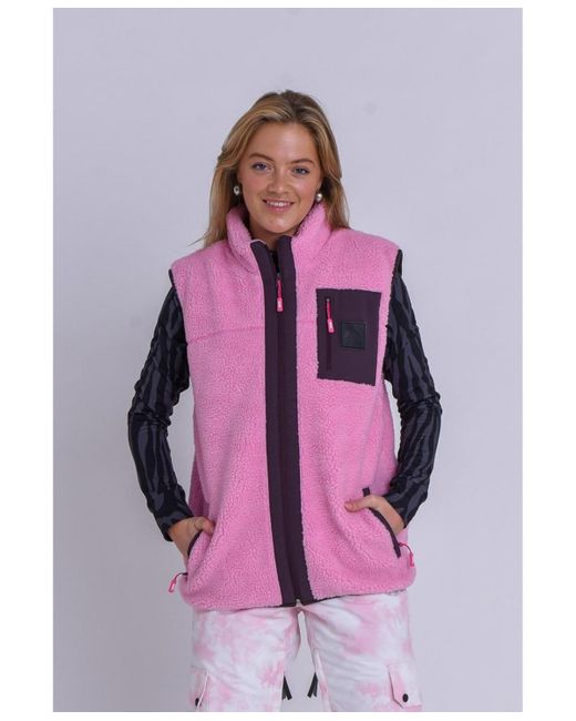 OOSC Method Sherpa Vest Dusky in Pink | Lyst