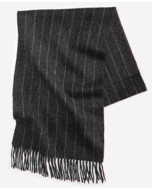 Club Room Pinstripe Cashmere Scarf in Black for Men | Lyst