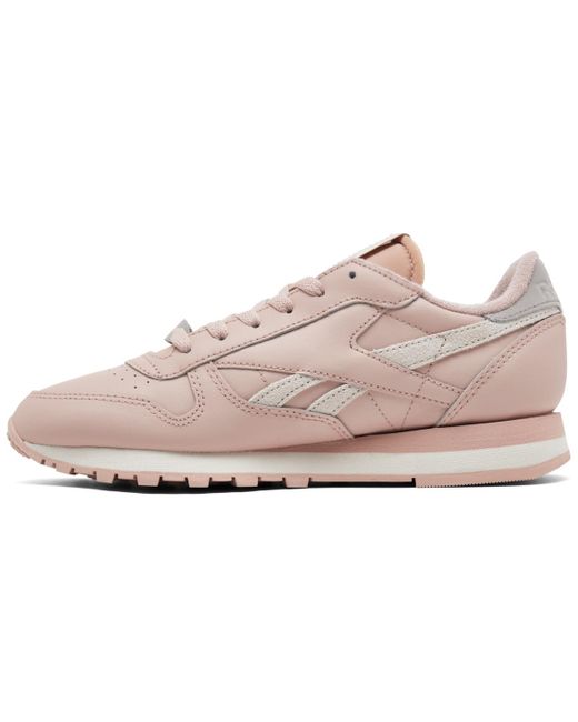 Reebok Classic Leather Casual Sneakers From Finish Line in Pink | Lyst