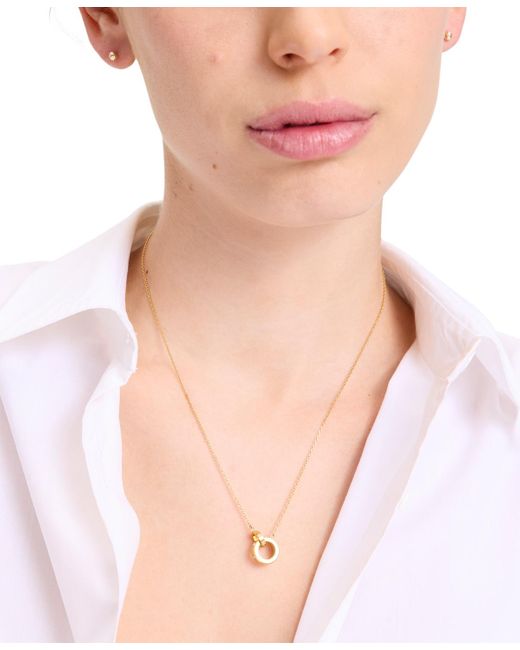 Kate Spade Set In Stone Interlink Pendant Necklace in Natural | Lyst
