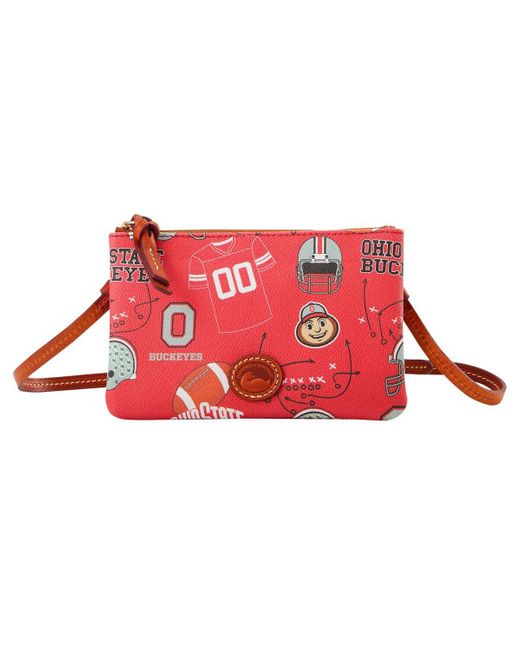 Dooney & Bourke Ohio State Buckeyes Top Zip Crossbody Purse in Red | Lyst